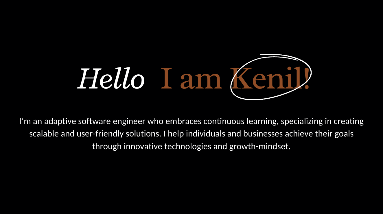 Kenil Kanani - Software engineer and Problem Solver